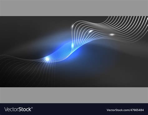 Abstract Background Neon Wave Hi Tech Design Vector Image