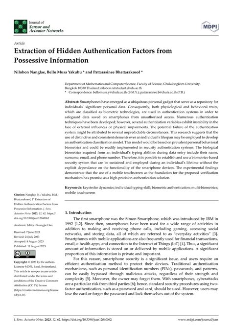 Pdf Extraction Of Hidden Authentication Factors From Possessive
