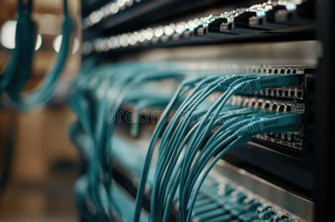 Networking Hub With Ethernet Cables Stock Image Image Of Internet Business 382327309