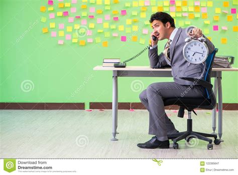 Businessman With Many Conflicting Priorities In Time Management Stock Image Image Of Handsome