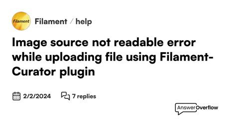 Image Source Not Readable Error While Uploading File Using Filament