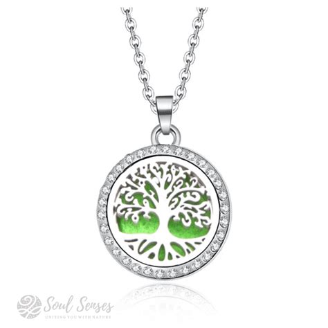 Essential Oil Aromatherapy Diffuser Round Pendant Tree Of Life Soul