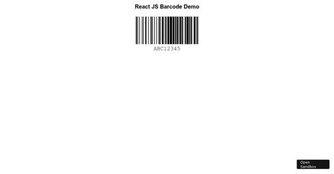React Jsbarcode Forked Codesandbox React Jsbarcode Forked Codesandbox