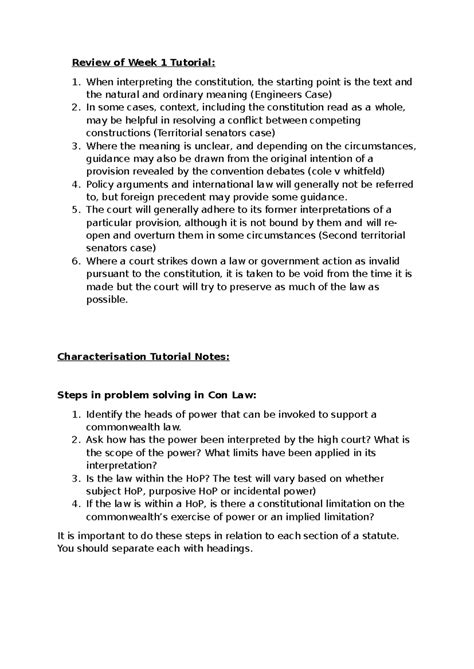 acl notes module 1 summary review of week 1 tutorial when