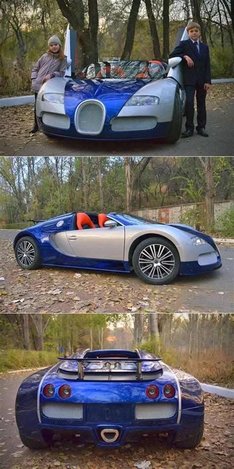Auto Enthusiast Builds Miniature 50 000 Bugatti Veyron Complete With Scissor Style Doors