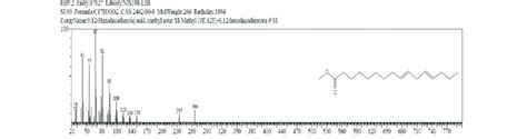 Mass Fragmentation Of A 912 Octadecatrienoic Acid Methyl Ester B Download Scientific