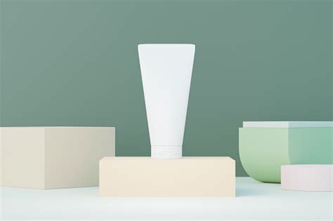 모형을 위한 빈 화장품 스킨케어 제품 또는 포장의 3d 렌더링 뷰티 비누와 스파 컨셉 피부 건강을 위한 로션 오일 수분 브랜딩을위한 프리미엄 및 고급 디자인 0명에 대한