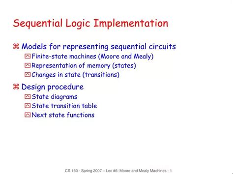 PPT Sequential Logic Implementation PowerPoint Presentation Free Download ID 3656009