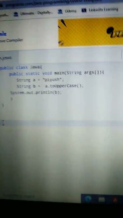 How To Convert A String From Lowercase To Uppercase In Java Youtube