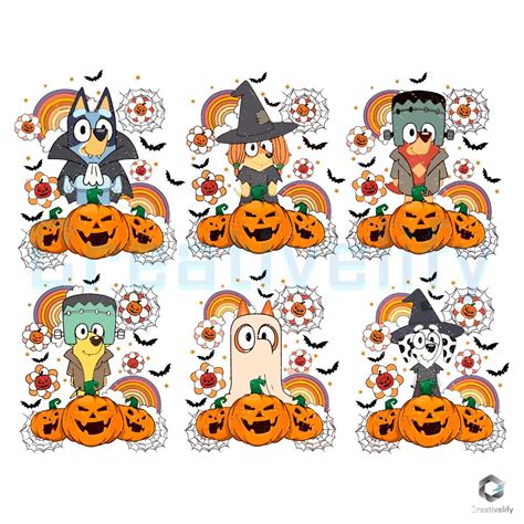 Bluey Bingo Halloween Png Spooky Season Bundle File Creativelify