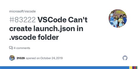 VSCode Can T Create Launch Json In Vscode Folder Issue Microsoft Vscode GitHub