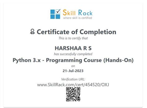 Harshaa R S On Linkedin Python Codingskills Skillrack Lifelonglearner