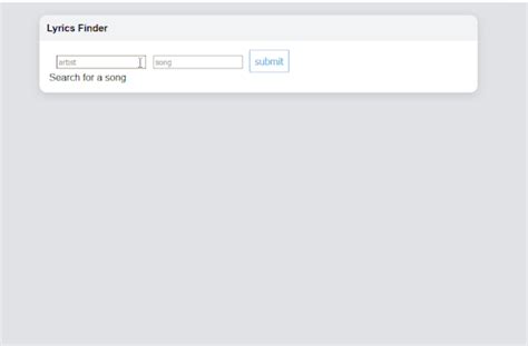 Github Carlosfrodrigueslyrics Finder Reasonreact Web App To Find Lyrics
