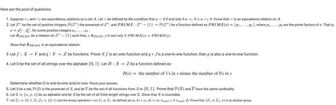 Solved 1 Suppose ∼1 And ∼2 Are Equivalence Relations On A