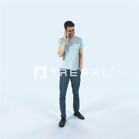 Jayne E Cell Phone Walking Casual Man K Textures D Model By Treapl