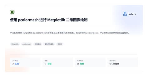 Matplotlib Pcolormesh 教程 二维图像风格图表 Labex