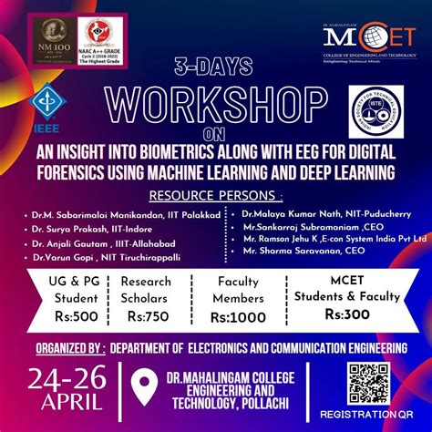 3 Days Workshop On An Insight Into Biometrics Along With Eeg For