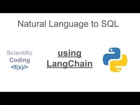 LangChain Intro Make Natural Language SQL Database Queries YouTube