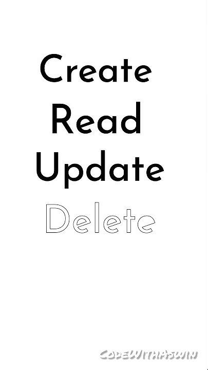 What Is Crud In Tamil Instagram Crud Codewithaswin Beginners
