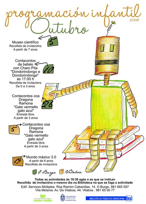 Culleredo Presenta A Programación Infantil Para Outubro De 2018 Concello De Culleredo