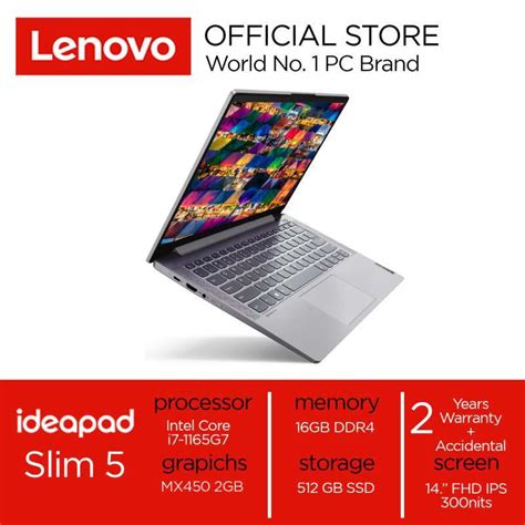 Jual Lenovo Ideapad 5 14itl05 Intel I7 1165g7 16gb 512gb Ssd Mx450 2gb Fhd Ips Win11 Ohs21