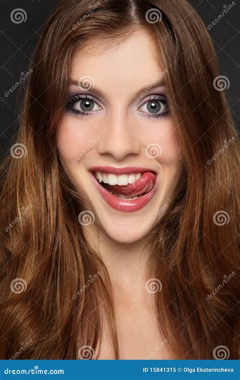 Grimacing Girl Stock Image Image Of Tease Face Teenager 15841315