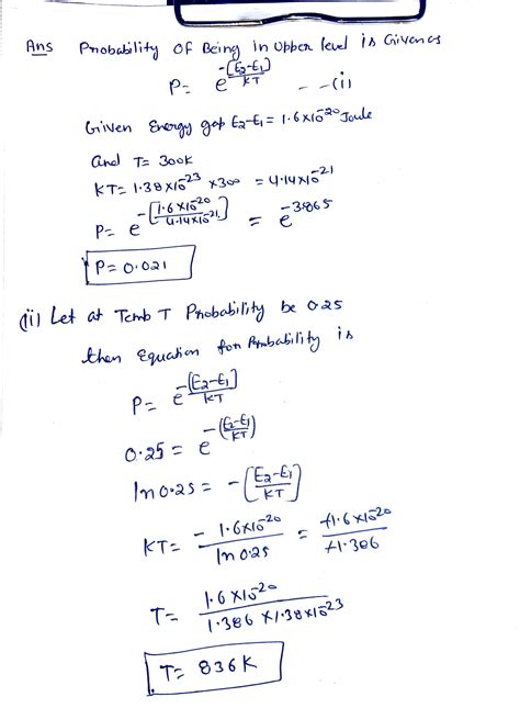 [solved] a system has two non degenerate energy levels with an energy