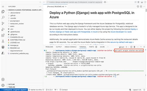 チュートリアル Postgresql を使用した Python Django Web アプリをデプロイする Azure App Service Microsoft Learn