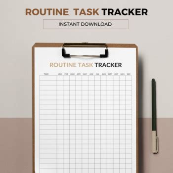 Routine Task Tracker By Leaving Home TPT