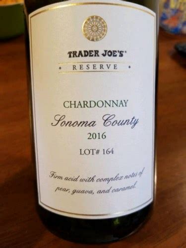 Trader Joes Chardonnay Reserve Lot 164 Vivino Brasil