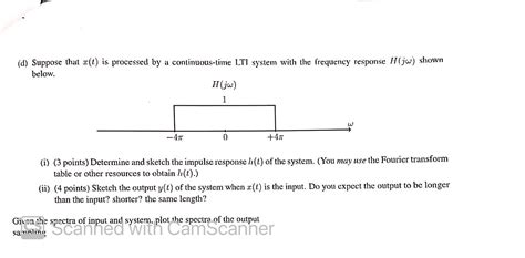Solved Problem Points A Signal T T Has The Frequency Chegg