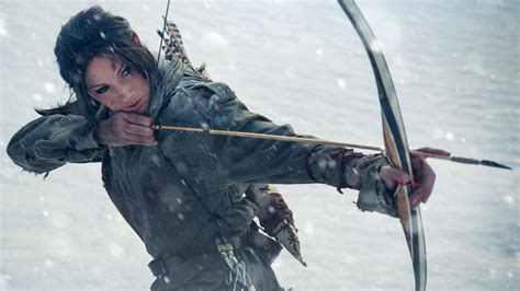 Wallpaper Cosplay Snow Winter Lara Croft Tomb Raider Rise Of The