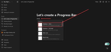 How To Create A Progress Bar In Notion