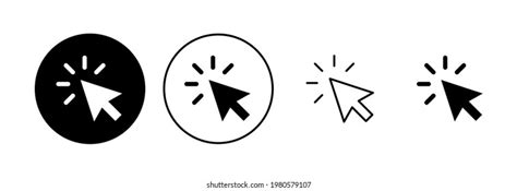 Click Icon Set Pointer Arrow Icon Stock Vector Royalty Free Shutterstock
