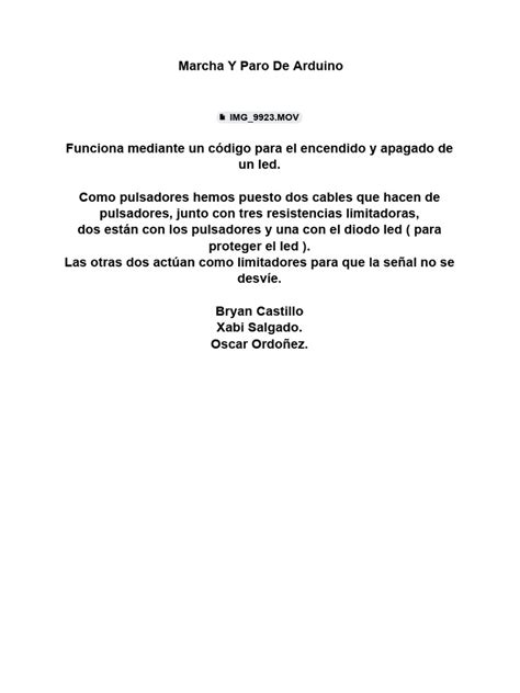 Práctica 5 Automatismo Marcha Paro Con Arduino Pdf