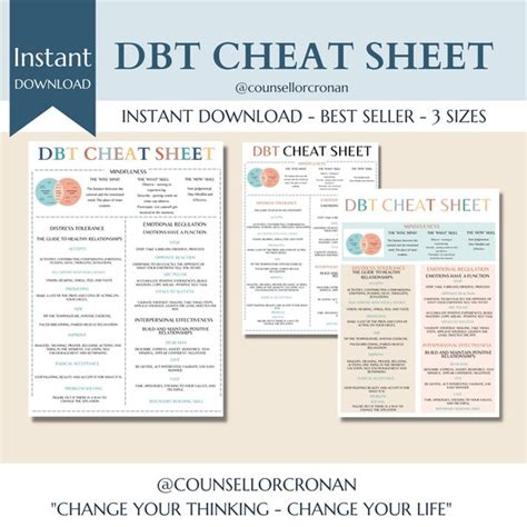 DBT Cheat Sheet DBT Worksheet DBT Bundle Skills Dbt Cards Etsy Australia