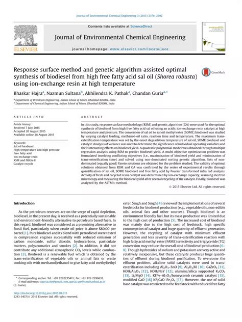 pdf response surface method and genetic algorithm assisted optimal