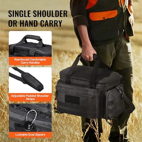 Vevor Range Bag For 4 Pistols Tactical Gun Range Bag With 3 Detachable