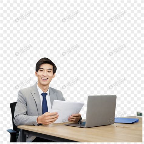 비즈니스 남자 사무실에서 일하는 젊은 남자 Png 일러스트 무료 다운로드 Lovepik