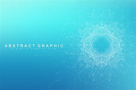 Premium Vector Geometric Graphic Background Molecule And Communication