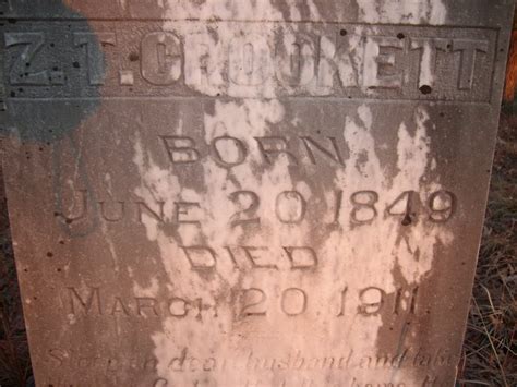 Zachary Taylor Crockett 1849 1911 Find A Grave Memorial