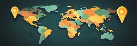 Vector World Map With Location Markers Premium Ai Generated Image