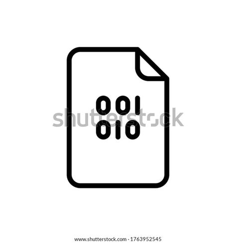 Binary Programming File System Icon Logo เวกเตอร์สต็อก ปลอดค่า