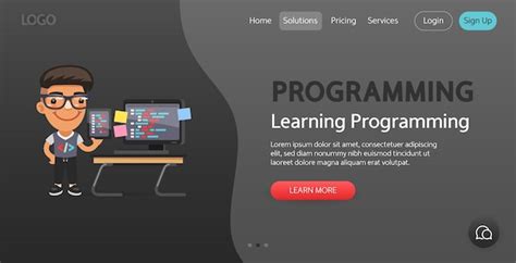 premium vector programming website template