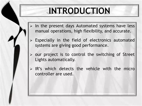 Ppt On Automatic Street Light Control Using Ir Sensors Pptx