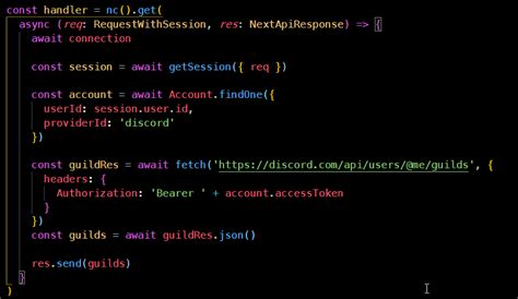 how to get user s guilds in discord provider · nextauthjs next auth