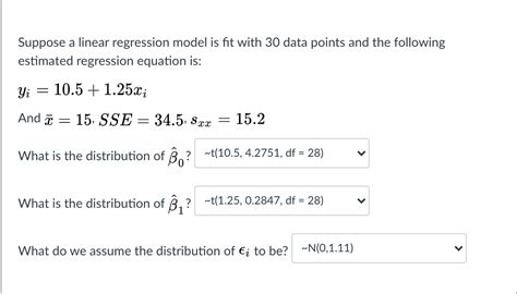 Solved Suppose A Linear Regression Model Is Fit With Data Chegg