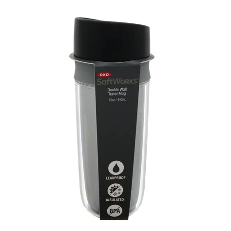 Oxo Double Wall Travel Mug Silver Shop Travel And To Go At H E B