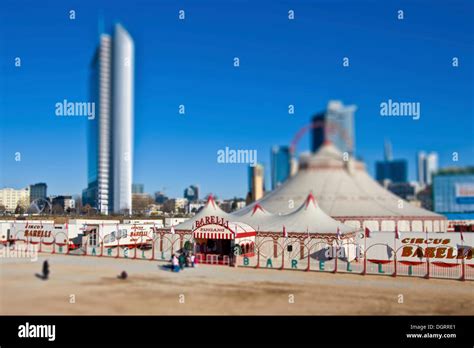 Circus Barelli In The European Quarter With Pollux Tower In The Distance Tilt Shift Effect To