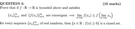 solved question 6 10 ﻿marks prove that if f r→r ﻿is bounded